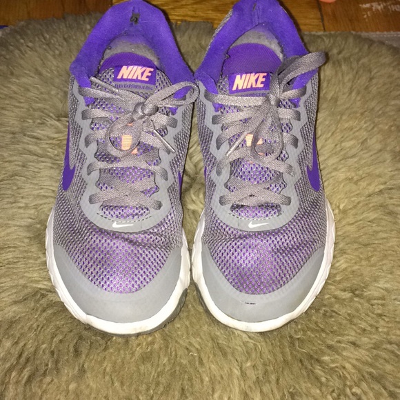 Nike | Shoes | Nike Flex Experience Gray Purple Running Shoes | Poshmark